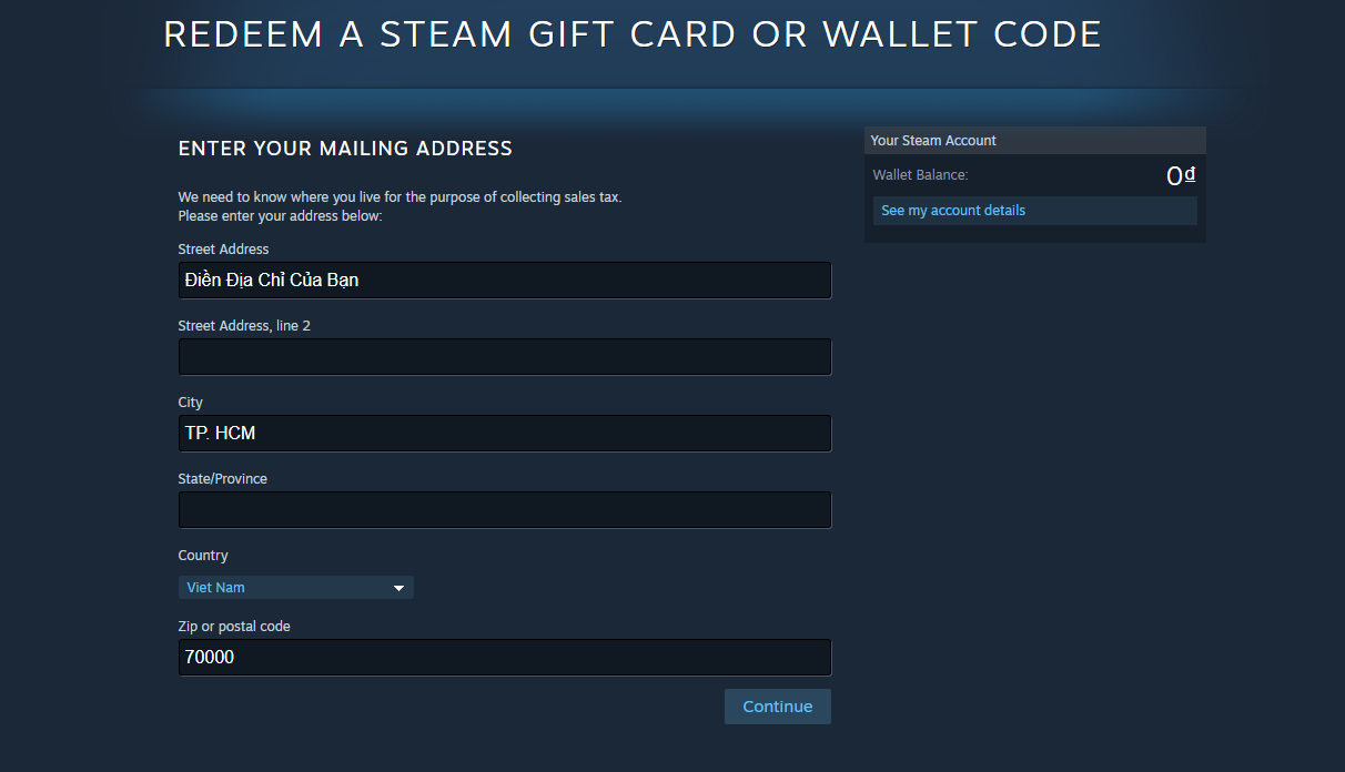 Hướng dẫn nhập code Steam wallet