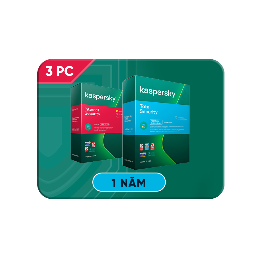 Kaspersky Total Security / Internet Security 1 năm 3 PC